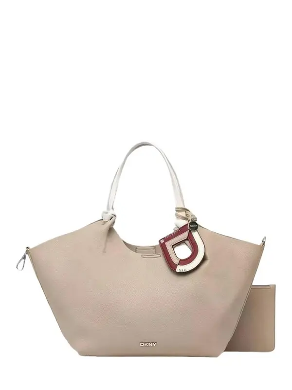 Dkny Paula Logo Charm Tote Bag - Neutrals