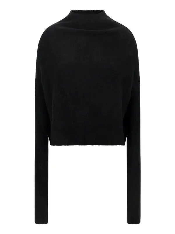 Rick Owens Tower Crater High-neck Sweater - Black