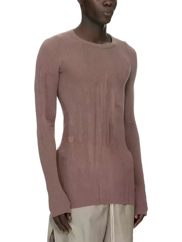 Rick Owens Rib Ls T-shirt - Cocoa