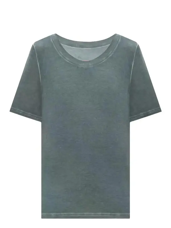 UMA WANG Crew Neck T-shirt With Faded Effect - Blue