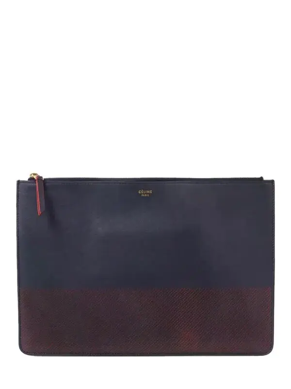 Celine Perforated Detail Clutch Bag - Blue