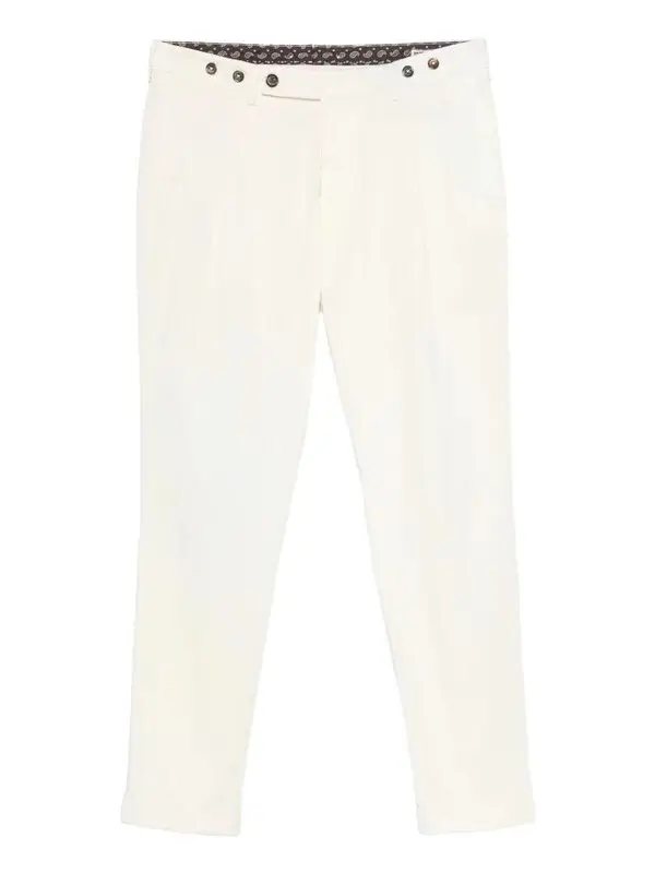 BERWICH Pleated Button-detail Trousers - Neutrals