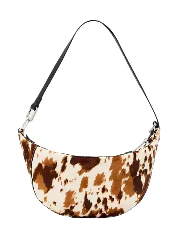 ALLSAINTS Cow Print Leather Shoulder Bag - Neutrals