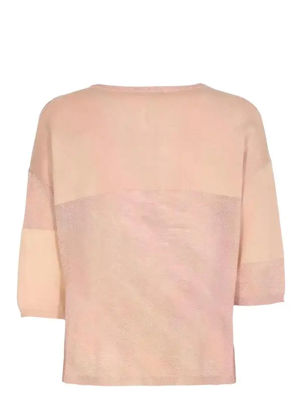 KANGRA Lurex Pattern Blouse - Pink