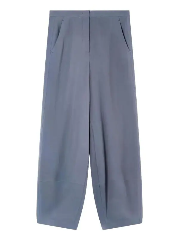 Giorgio Armani Pleated Wide-leg Trousers - Grey