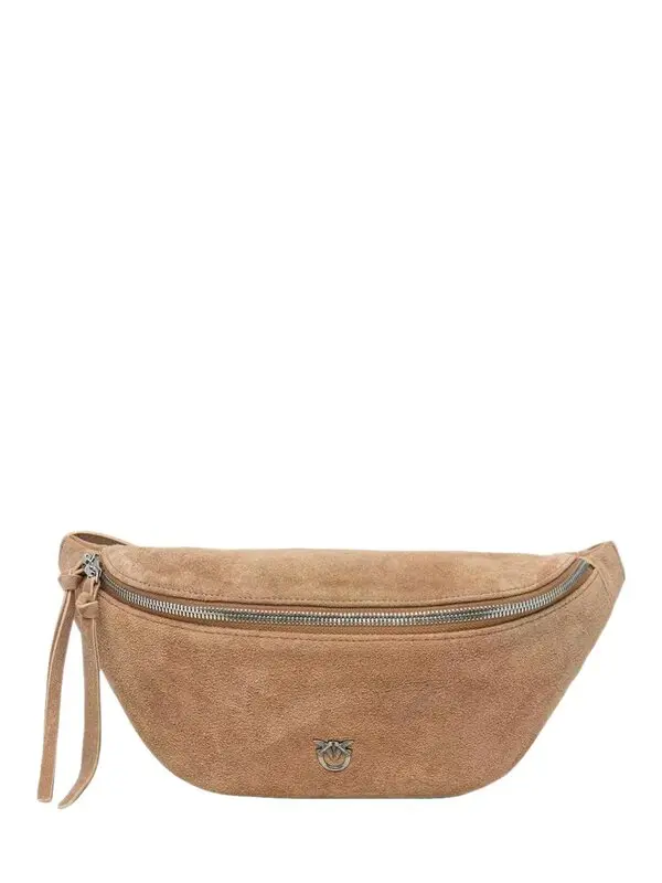 Pinko Small Suede Belt Bag - Neutrals