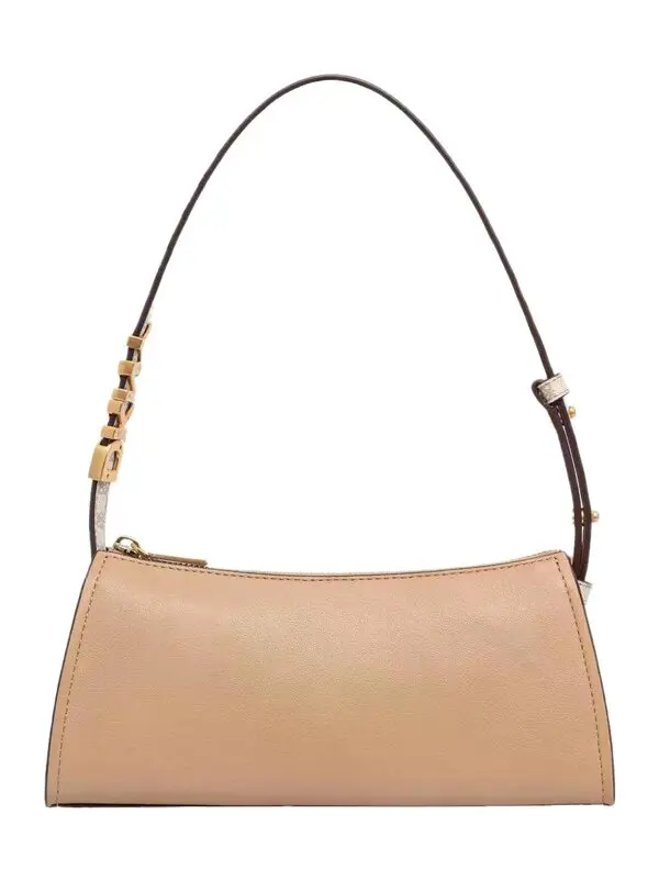 Dkny Avril Logo Plaque Shoulder Bag - Neutrals