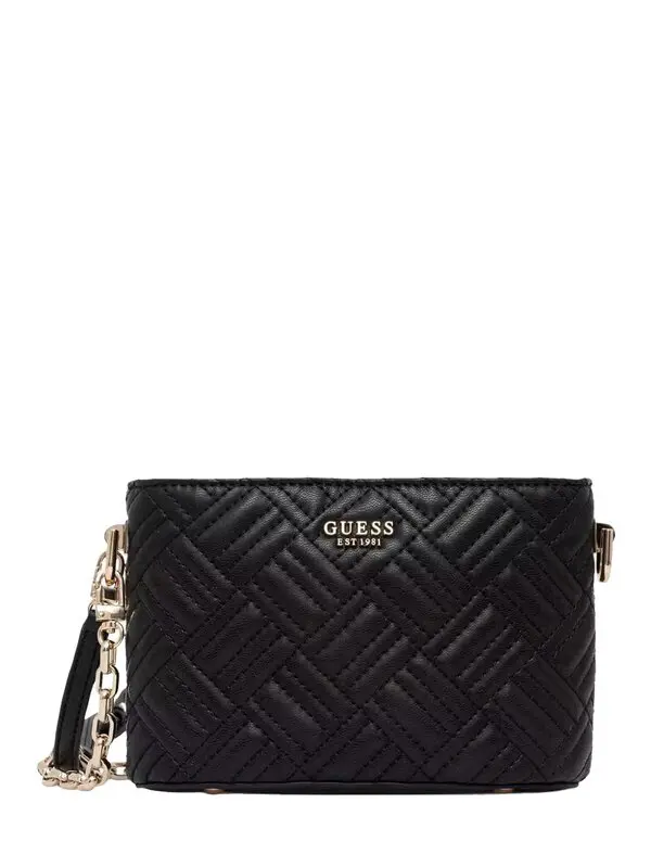 Guess Quilted Finish Shoulder Bag - Black
