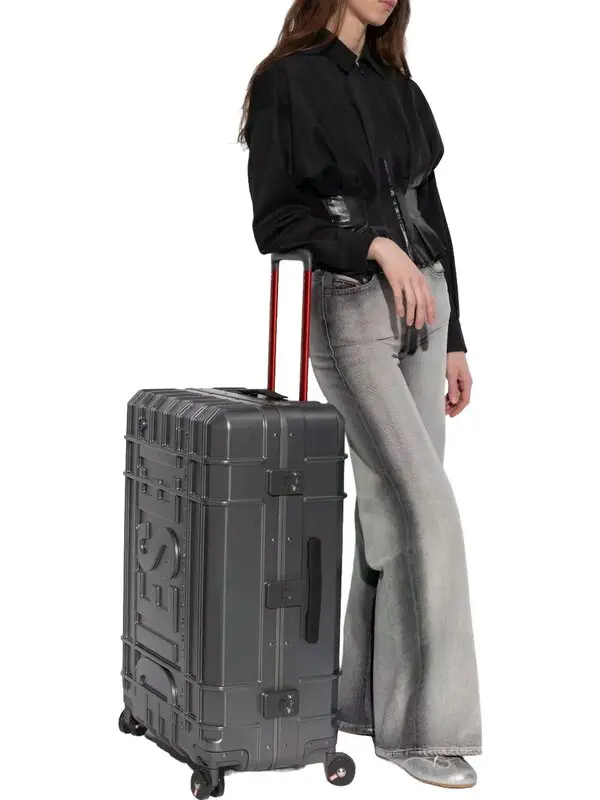 DIESEL® Embossed Logo Suitcase - Grey
