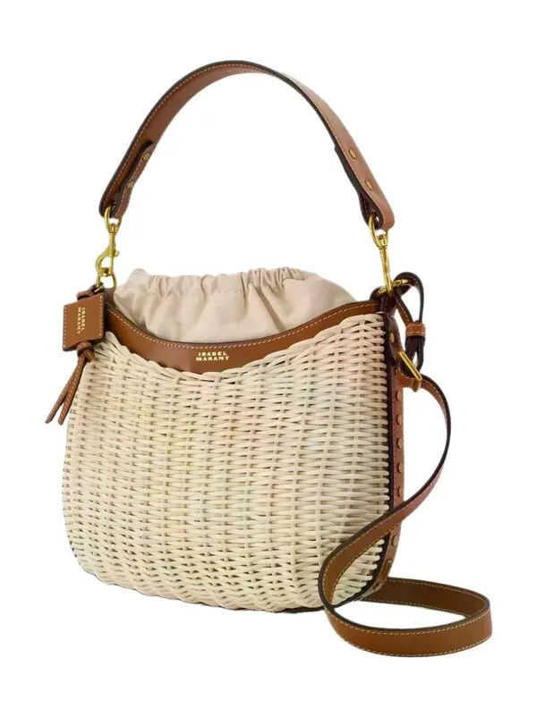 Isabel Marant Étoile Oskan Moon Woven Shoulder Bag - Neutrals