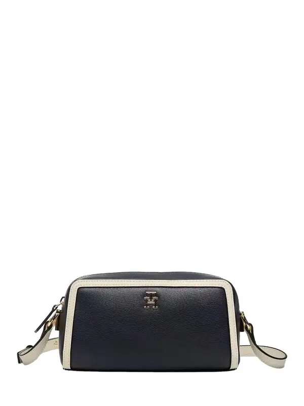 Tommy Hilfiger Logo Plaque Monogram Strap Shoulder Bag - Blue