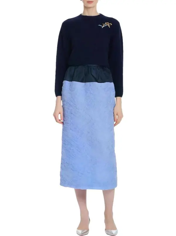 MARKARIAN Romy Floral-patch Cashmere Sweater - Blue