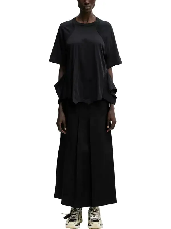 Undercover Panelled Raw-edge T-shirt - Black