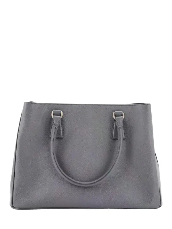 Prada Saffiano Leather Medium Tote Bag - Grey