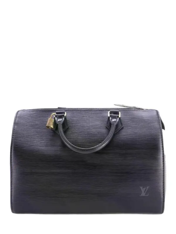 LOUIS VUITTON Speedy Epi Leather Satchel - Black