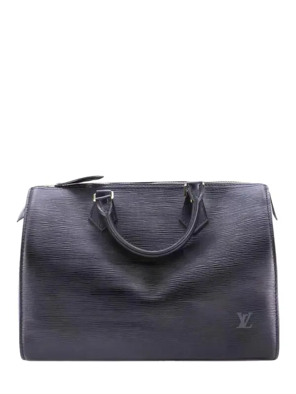 LOUIS VUITTON Speedy Epi Leather Satchel - Black
