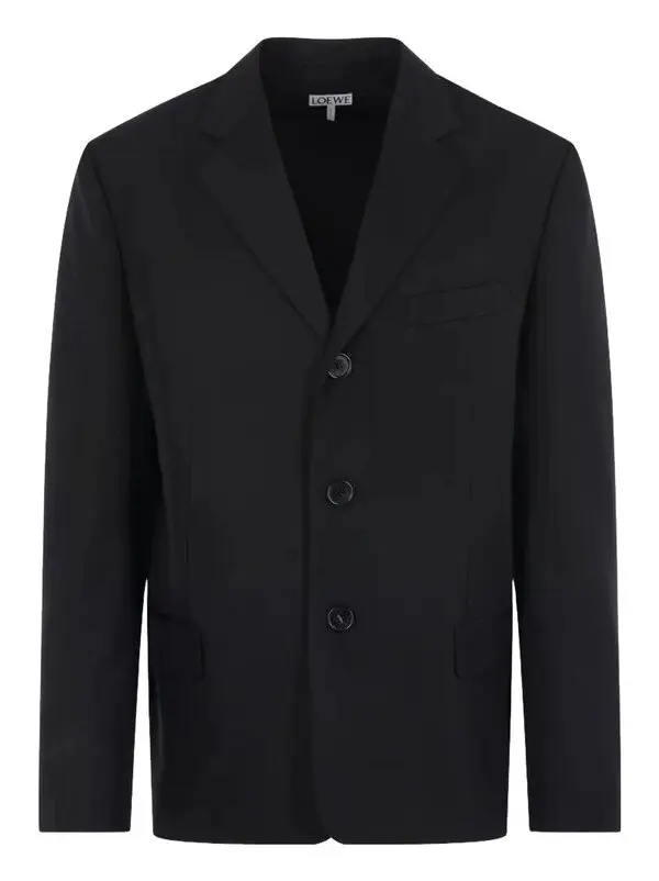 Loewe Notch-lapel Wool Blazer - Black