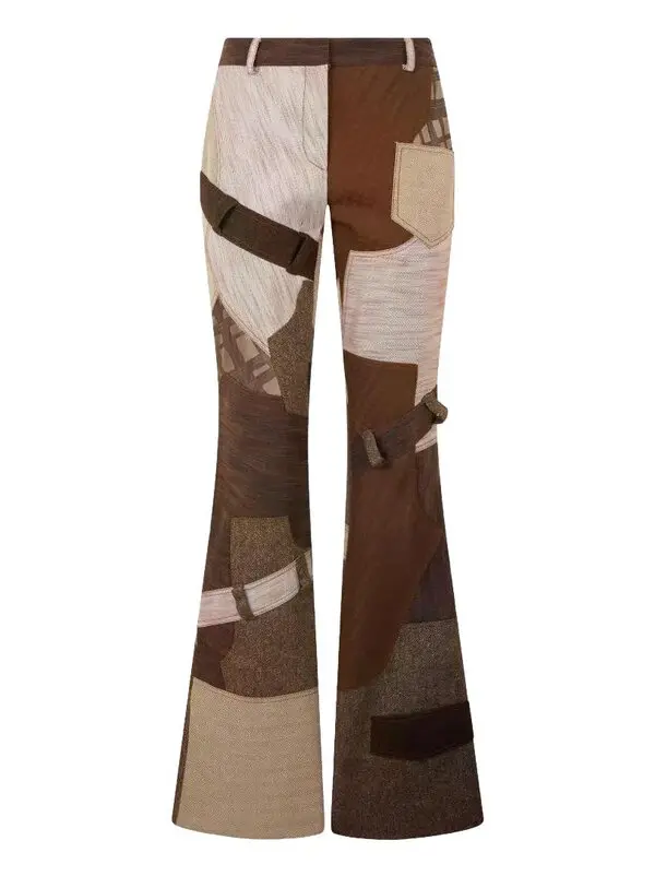 Moschino Abstract Pattern Palazzo Pants - Brown