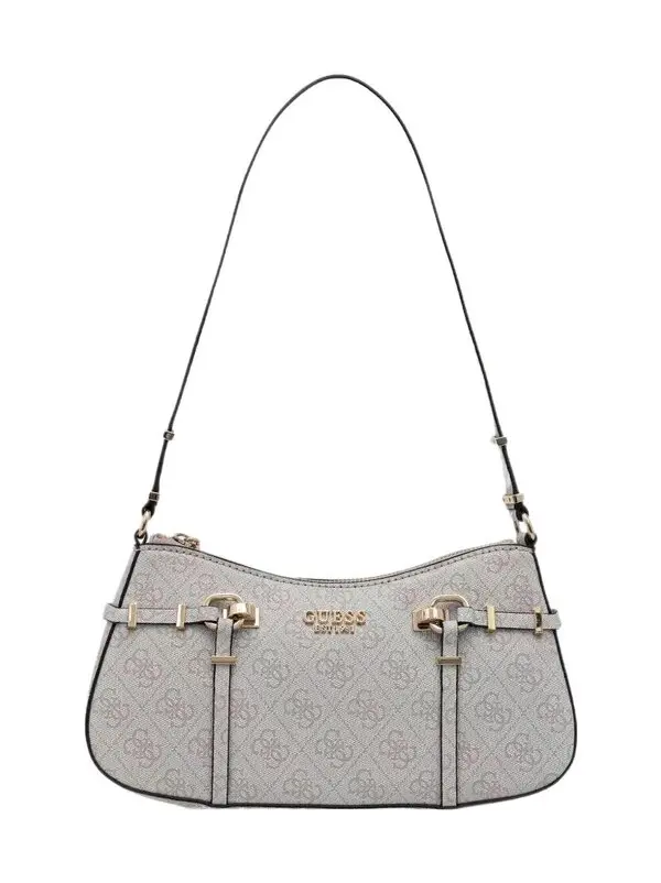 Guess Leona Logo-print Shoulder Bag - Grey