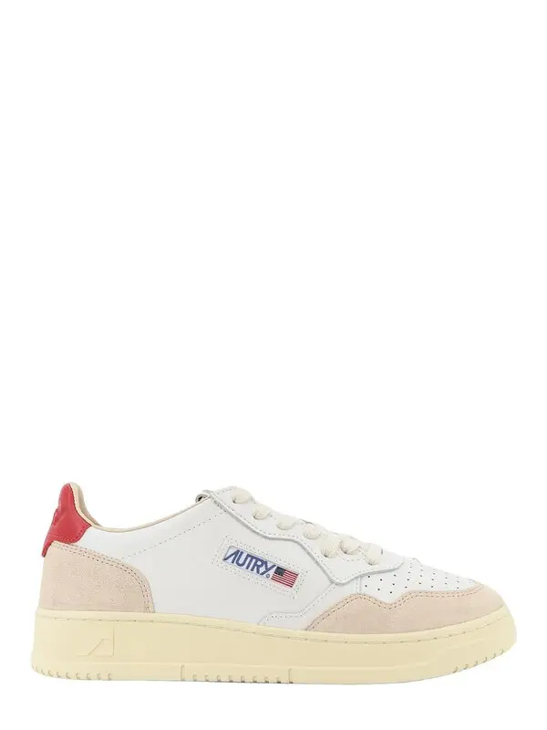 AUTRY Medalist Leather Sneakers With Side Logo - White