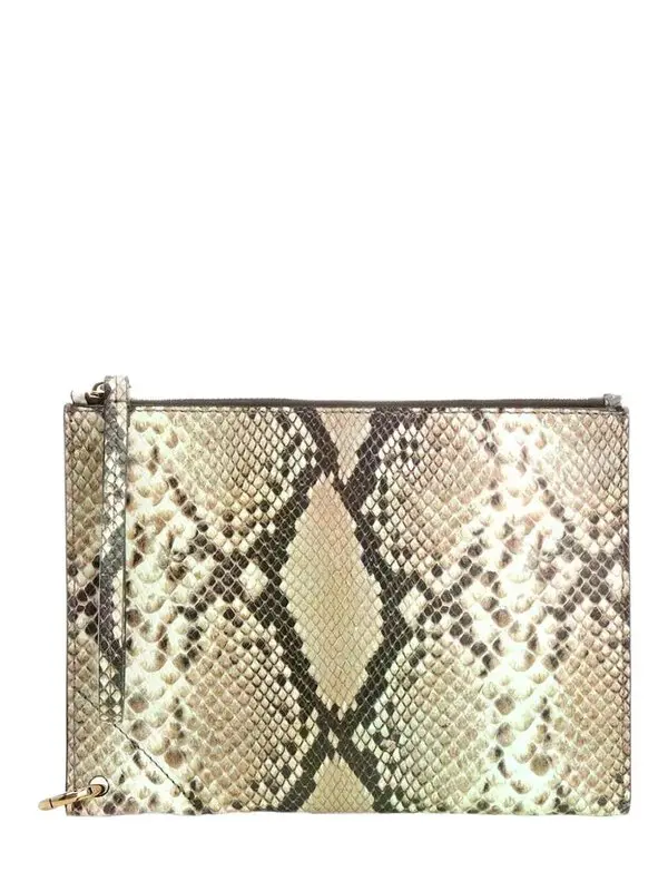 Chloé Snakeskin-effect Pouch - Neutrals