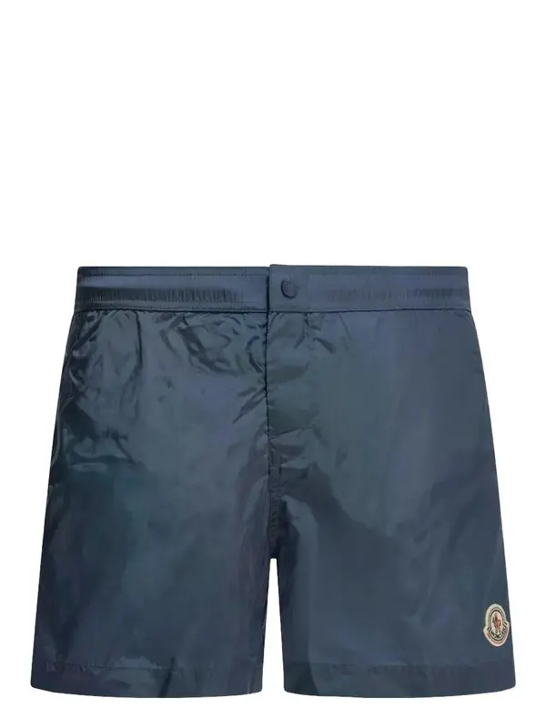 Moncler Logo-patch Swim Shorts - Blue