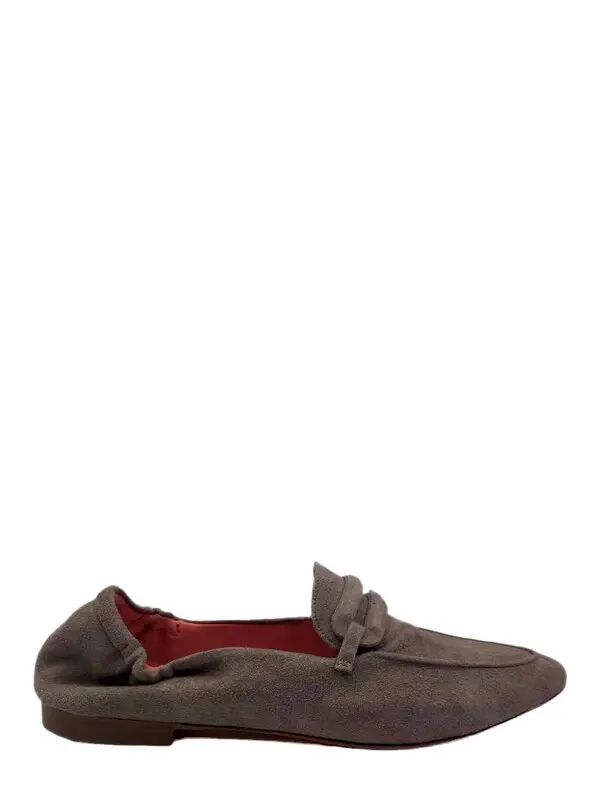 KROLL Suede Almond-toe Loafers - Grey