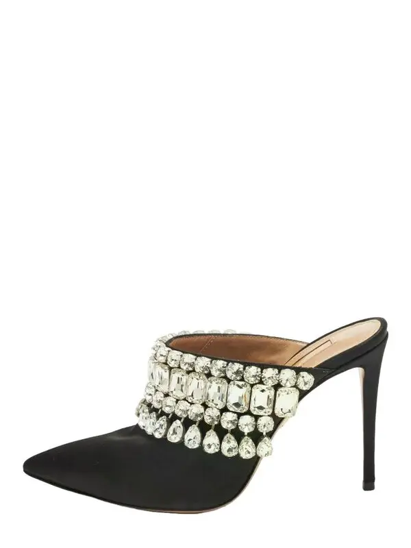 AQUAZZURA Palace Heeled Mules - Black