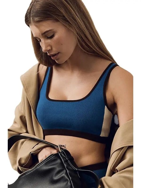 The Upside Montage Scoop-neck Sports Bra - Blue