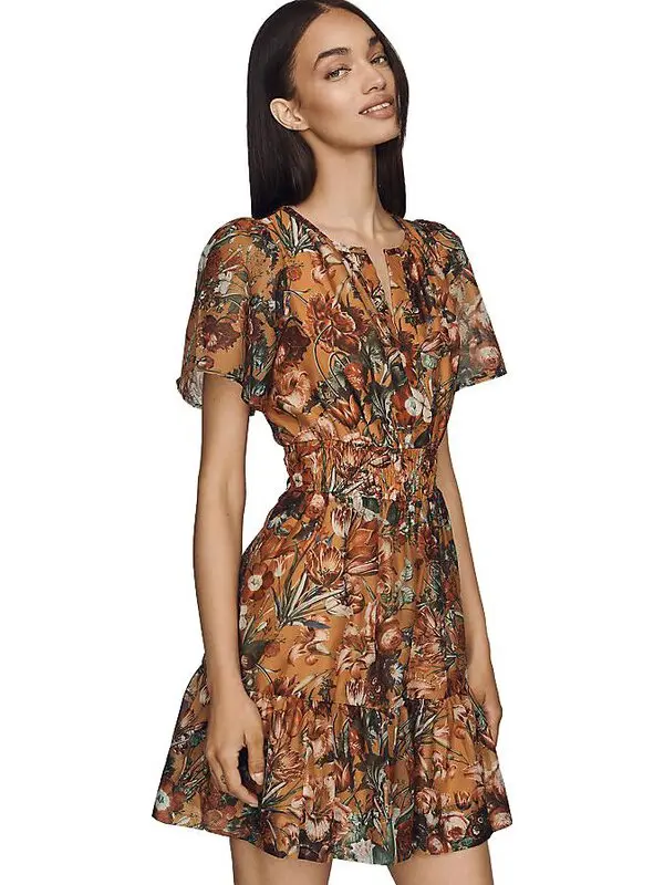 THE SOMERSET COLLECTION BY ANTHROPOLOGIE Somerset Mini Dress - Yellow Pattern