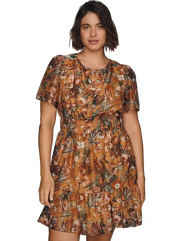 THE SOMERSET COLLECTION BY ANTHROPOLOGIE Somerset Mini Dress - Yellow Pattern