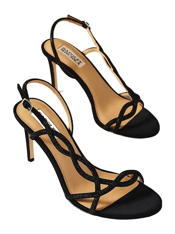 Anthropologie Badgley Mischka Yulissa Embellished Stiletto Sandals - Black