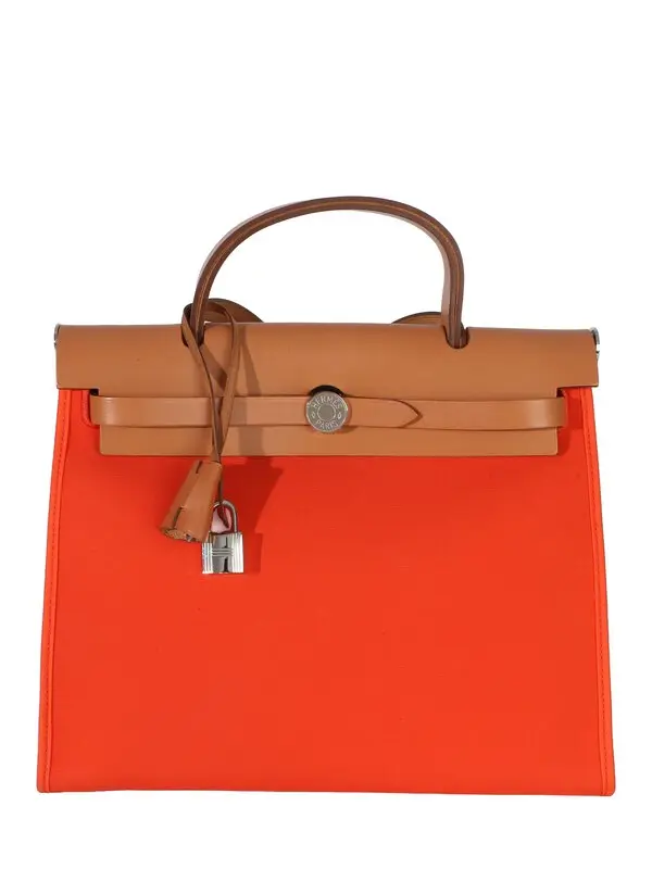 Hermès Herbag Zip 31 Pm Phw - Orange