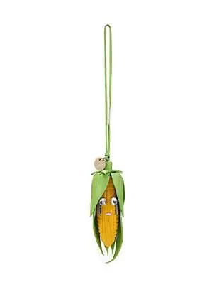 CHRISTIAN LOUBOUTIN Vegetable Corn Leather Bag Charm - Multi
