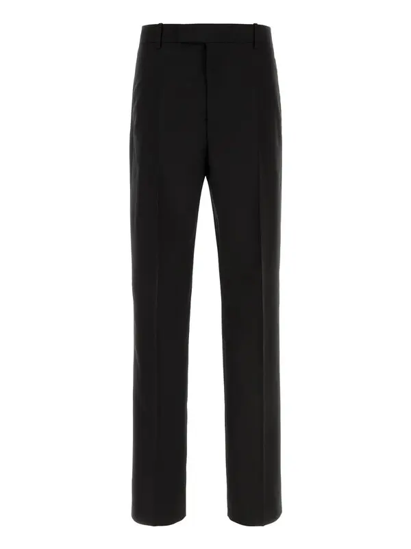 JIL SANDER Virgin Wool Tailored Trousers - Black