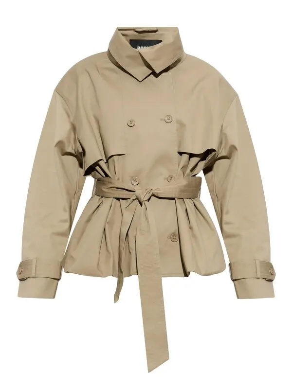 ROTATE BY BIRGER CHRISTENSEN Short Oversize Trench Coat - Beige