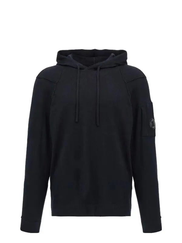 C.P. COMPANY Sea Island Pullover Hoodie - Black