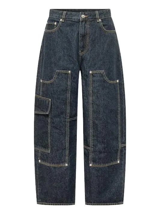 GANNI Audri Seam-detailed Cargo Jeans - No