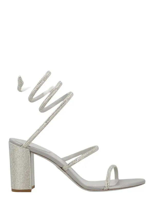 Rene Caovilla Cleo Crystal-embellished Sandals - Gray
