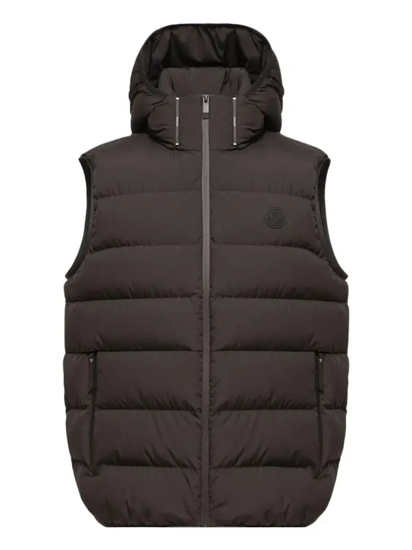 Moncler Arinella Hooded Down Vest - Black