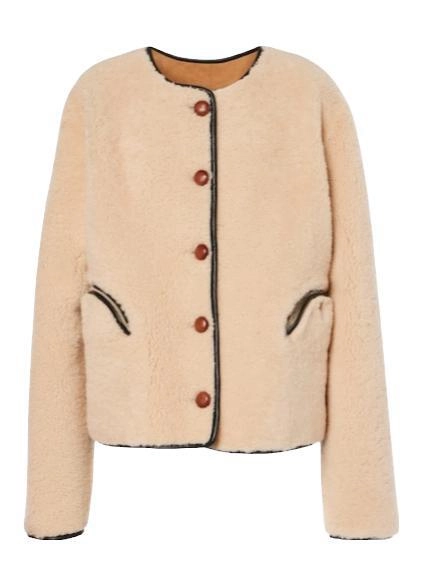 BLAZÉ MILANO Reversible Shearling Jacket With Button Details - No