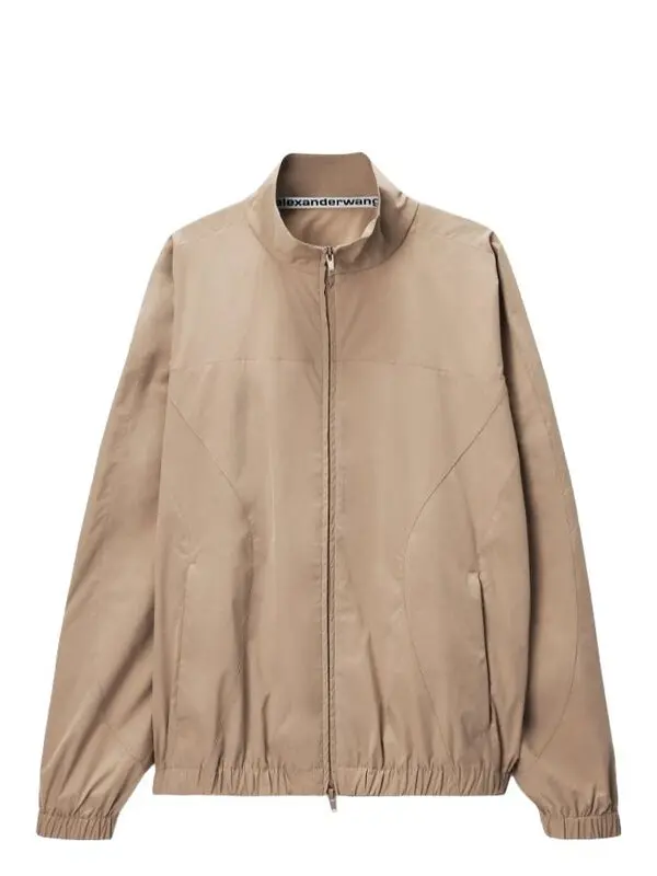 Alexander Wang Perforated Logo Track Jacket - Dune