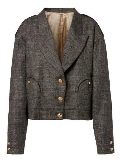 BLAZÉ MILANO Tailored Textured Wool Blend Jacket - No