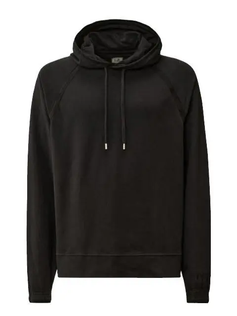 C.P. COMPANY Long Sleeve Hooded Sweatshirt - Black