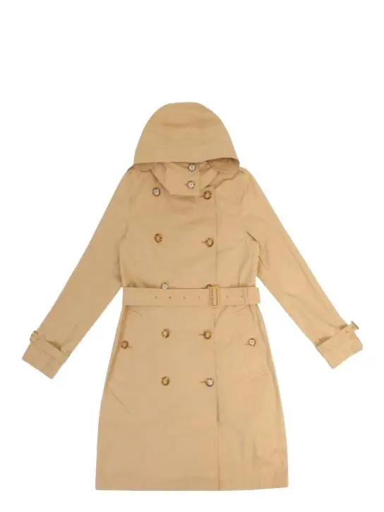 Burberry Long-sleeved Hooded Trench Coat - No