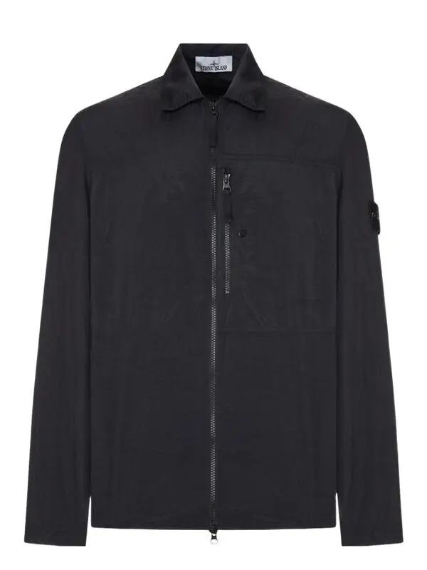 Stone Island Long-sleeved Zip-up Jacket - Black