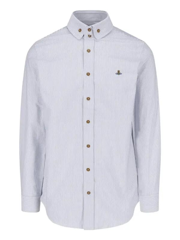 VIVIENNE WESTWOOD Striped Button-down Shirt - Blue