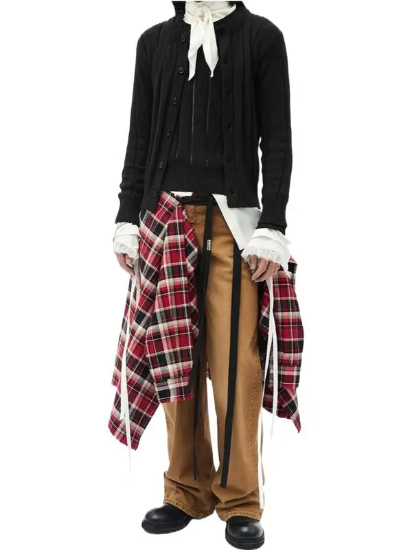 ANN DEMEULEMEESTER Rikki Brushed Rib Crew Neck Sweater - Black