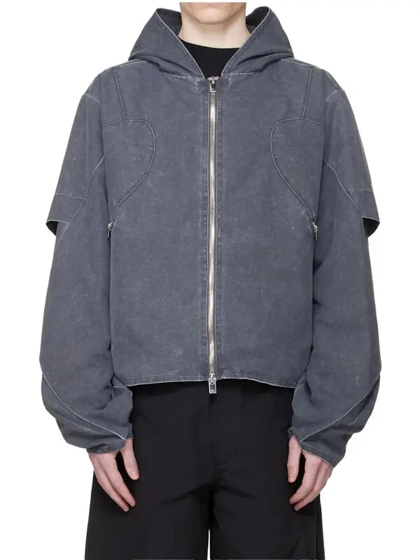 HELIOT EMIL Crinis Hooded Jacket - Gray