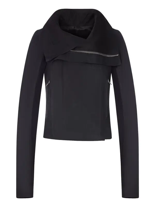 Rick Owens Long-sleeved Leather Jacket - Black